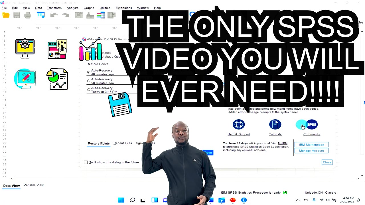Learn SPSS IN 20 MINUTES. GO FROM ZERO TO HERO IN SPSS QUICKLY. ULTIMATE BEGINNERS GUIDE TO SPSS