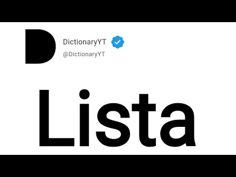 Lista Meaning in English