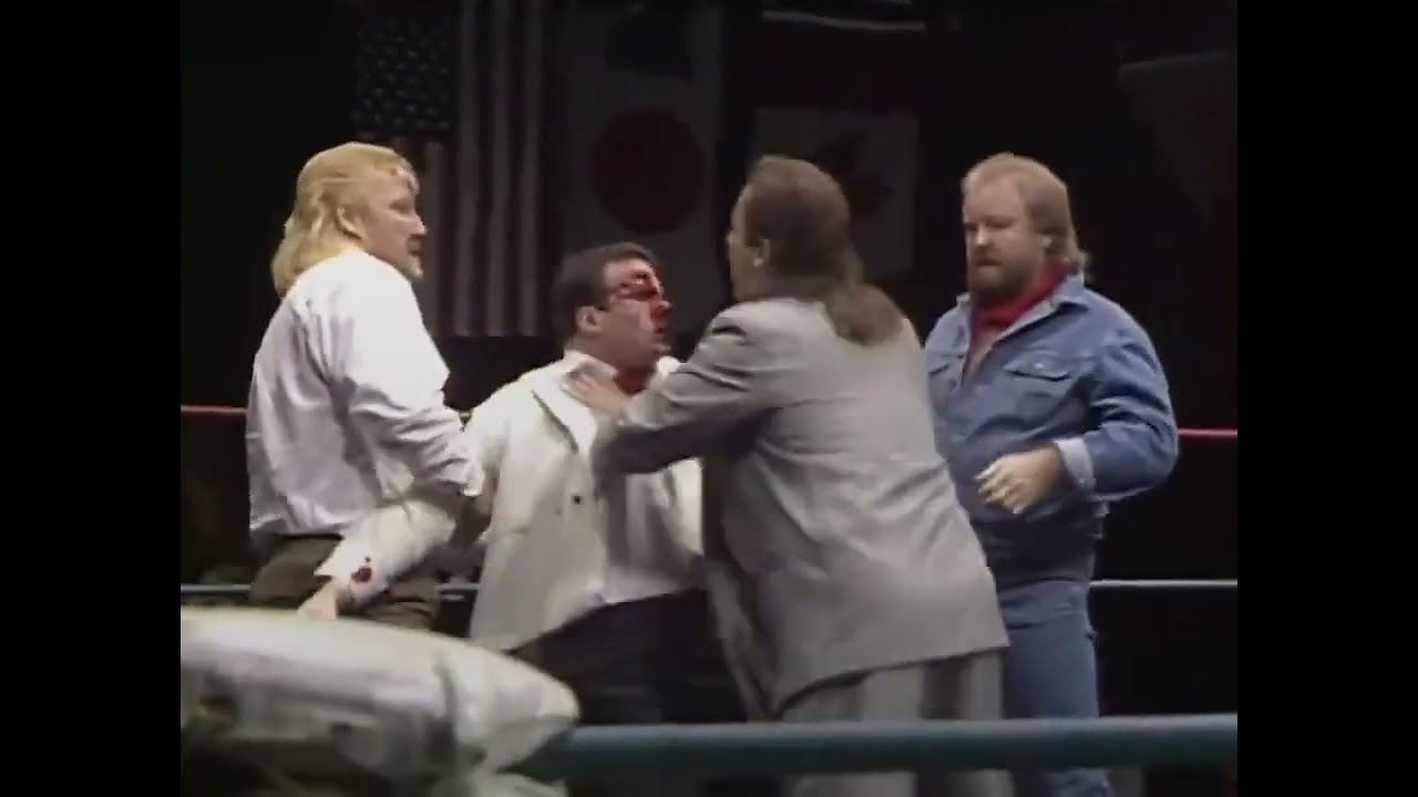 Paul E. Dangerously Makes His WCW Debut Attacking Jim Cornette (WCW Saturday Night 11/5/88)