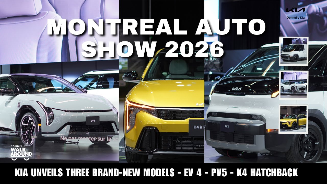 Kia Unveils Three Brand-New Models at the Montreal Auto Show 2026 | EV4, PV5 & K4 Hatchback Revealed