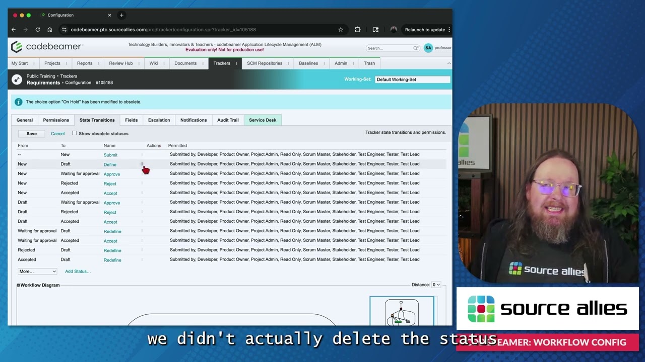 Codebeamer - Workflow Configuration