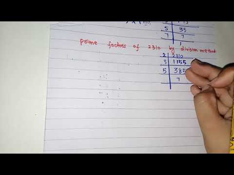 prime factors of 2310 by division method