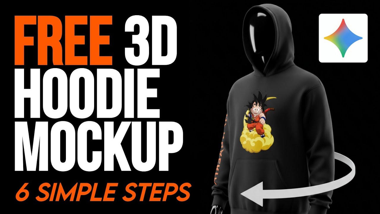 3D Hoodie Mockup with AI (Realistic & Fast Tutorial 2025)
