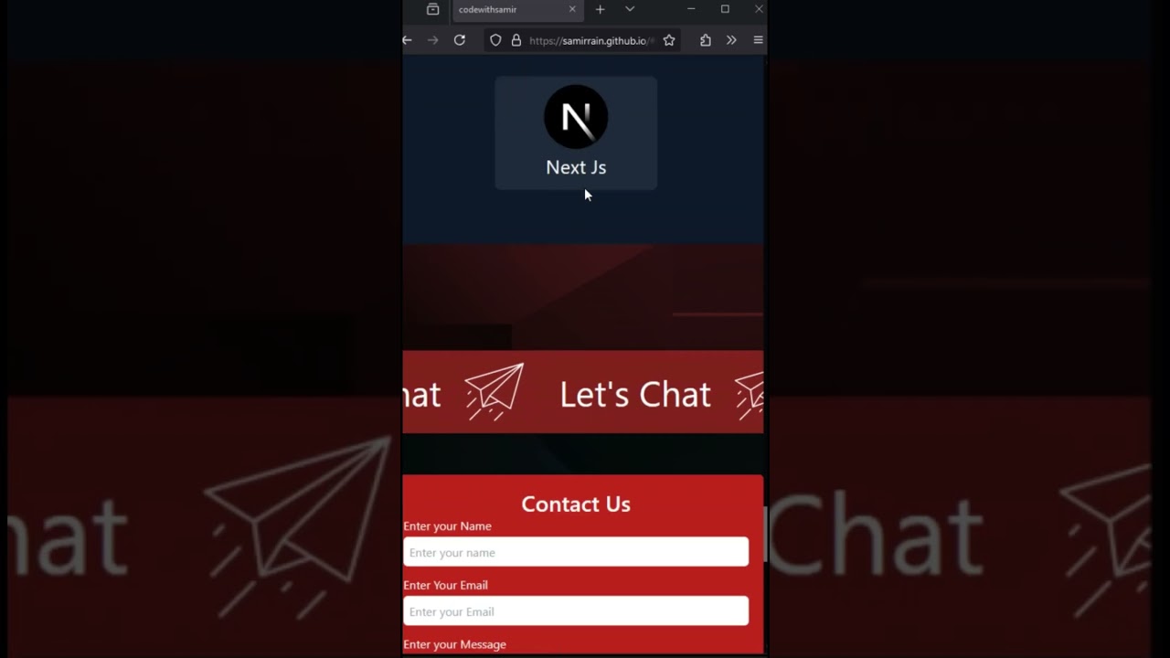 My Portfolio Website samirrain.github.io #shorts