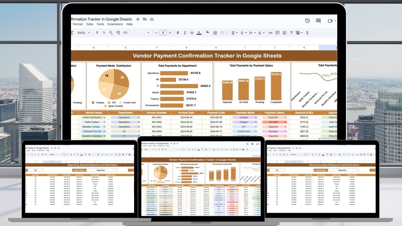 Vendor Payment Confirmation Tracker in Google Sheets