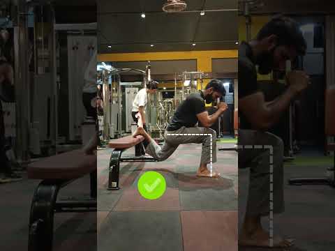 Bulgarian lunges correct form #bulgariansplitsquat #corefitness #legworkout #lunges #asianfitness