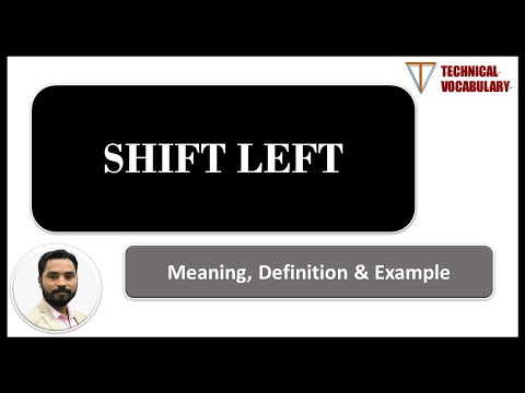 What is Shift Left | Meaning of Shift Left | Definition of Shift Left | Technical Vocabulary
