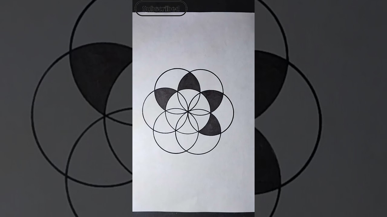 Simple Geometrical Circle Design || Easy Geometry Pattern