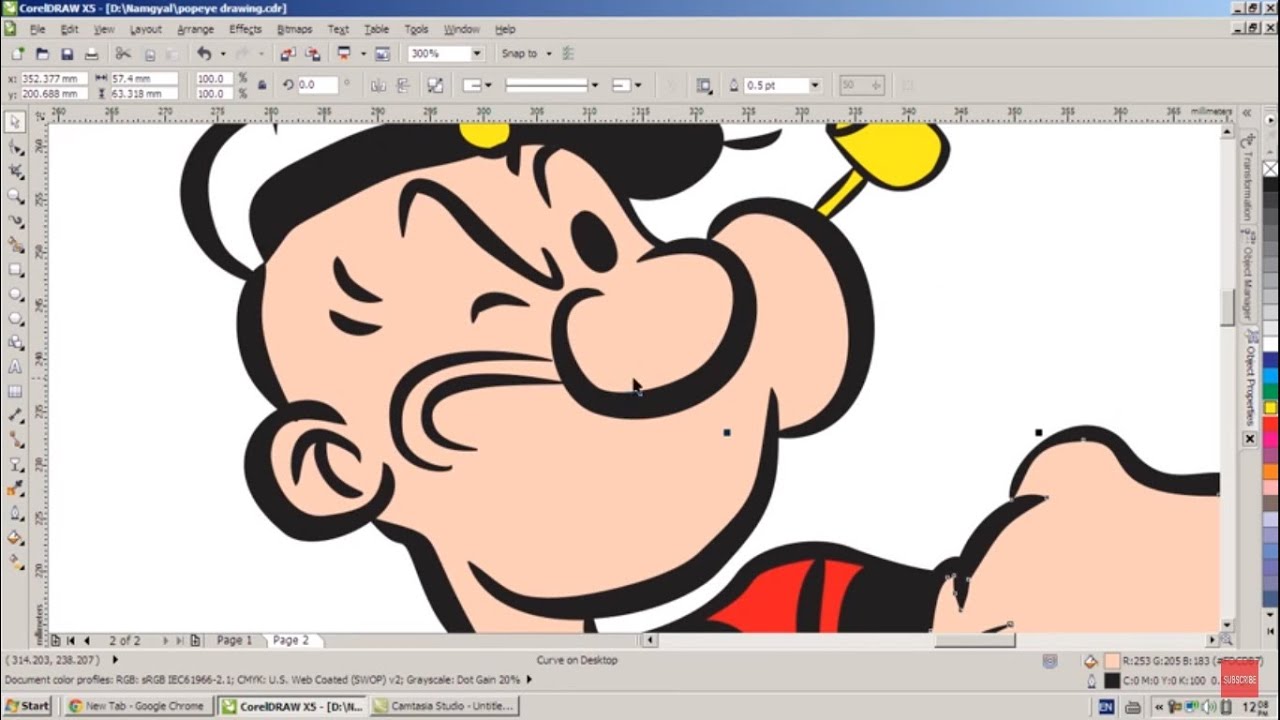 How to draw/create cartoons on CorelDraw | [ CorelDRAW Tutorial ]