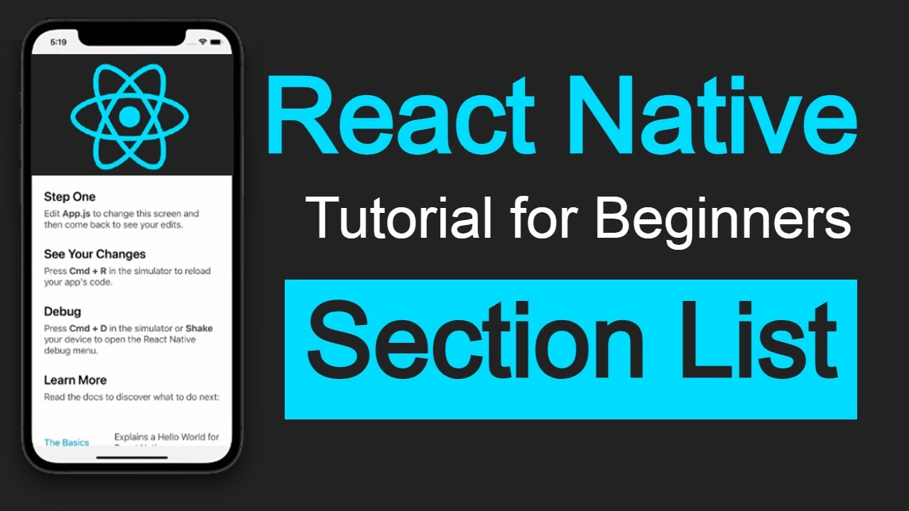 React Native tutorial #18 Section List with example