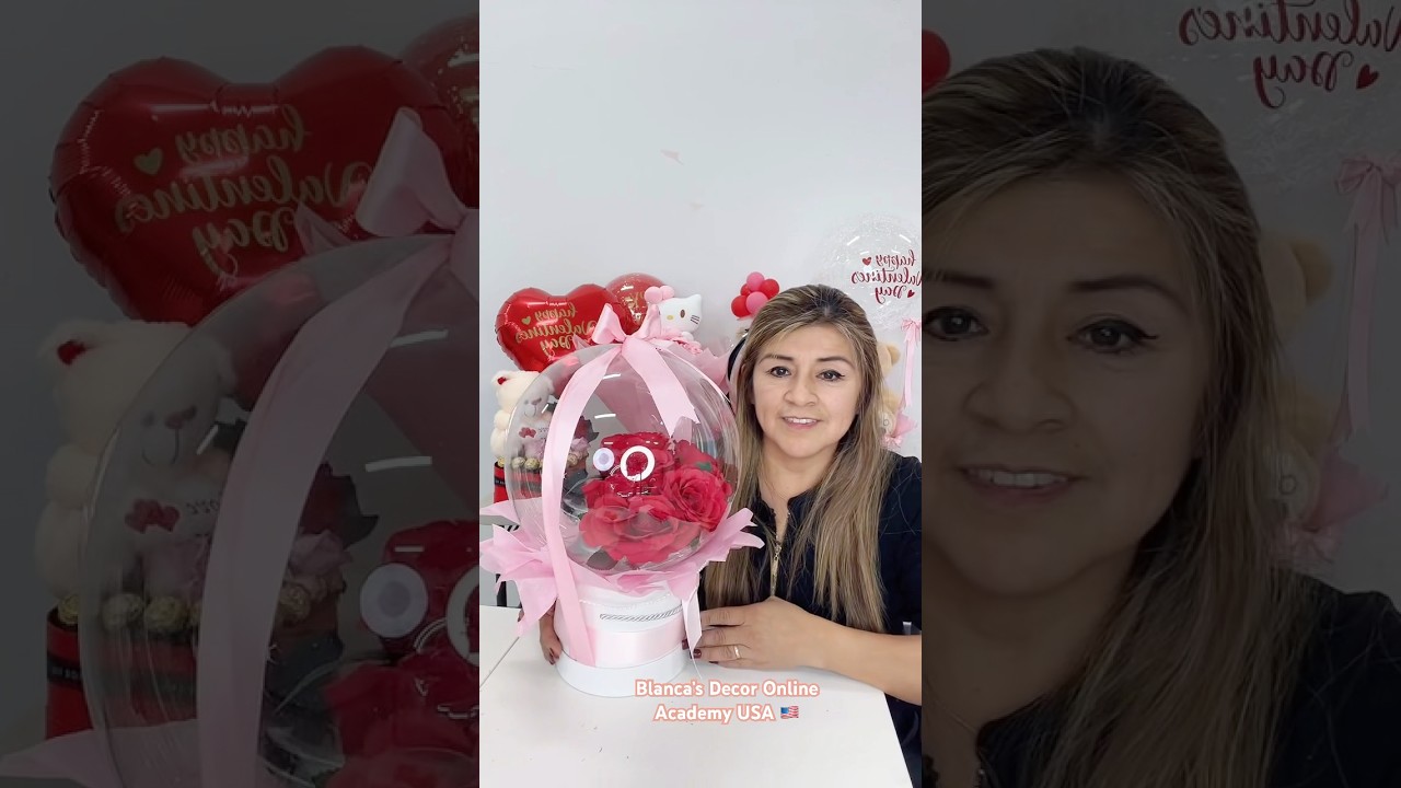 Tutorial como encapsular rosas en globo burbuja 🎈🌹 #balloons #globos #burbujas #bobo #ballondecor