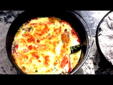 30 MIN DUTCH OVEN RECIPE at Camp- LOW CARB CAMP COOKING- Italian Sausage with veg and cheese