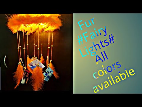 #Fairy Lights# Fur wind chime with fairy lights #customized gifts#