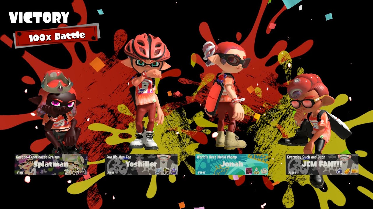 Splatoon 3 Anniversary Splatfest (Team Big Man) - 100x Battle Win! + Float Photos