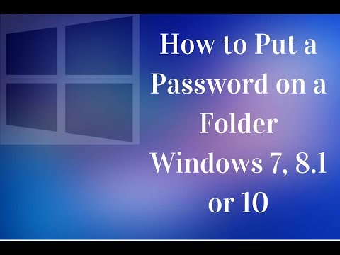 How to Put a Password on Compressed Folder