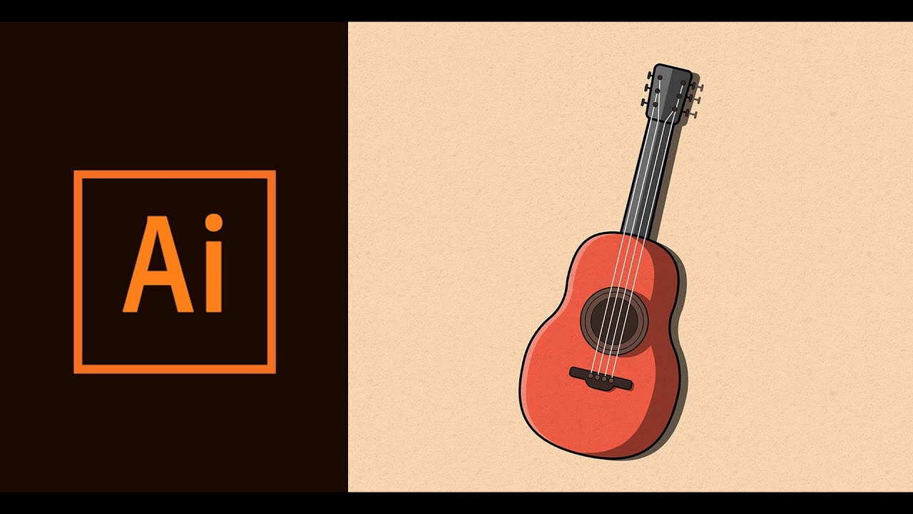 Guitar | Adobe Illustrator | Speed Art