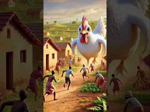A big chicken enters the village, beautiful story #shorts #ai #hen #trending