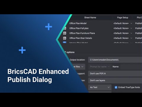 Enhanced Publish Dialog | BricsCAD V23 Features