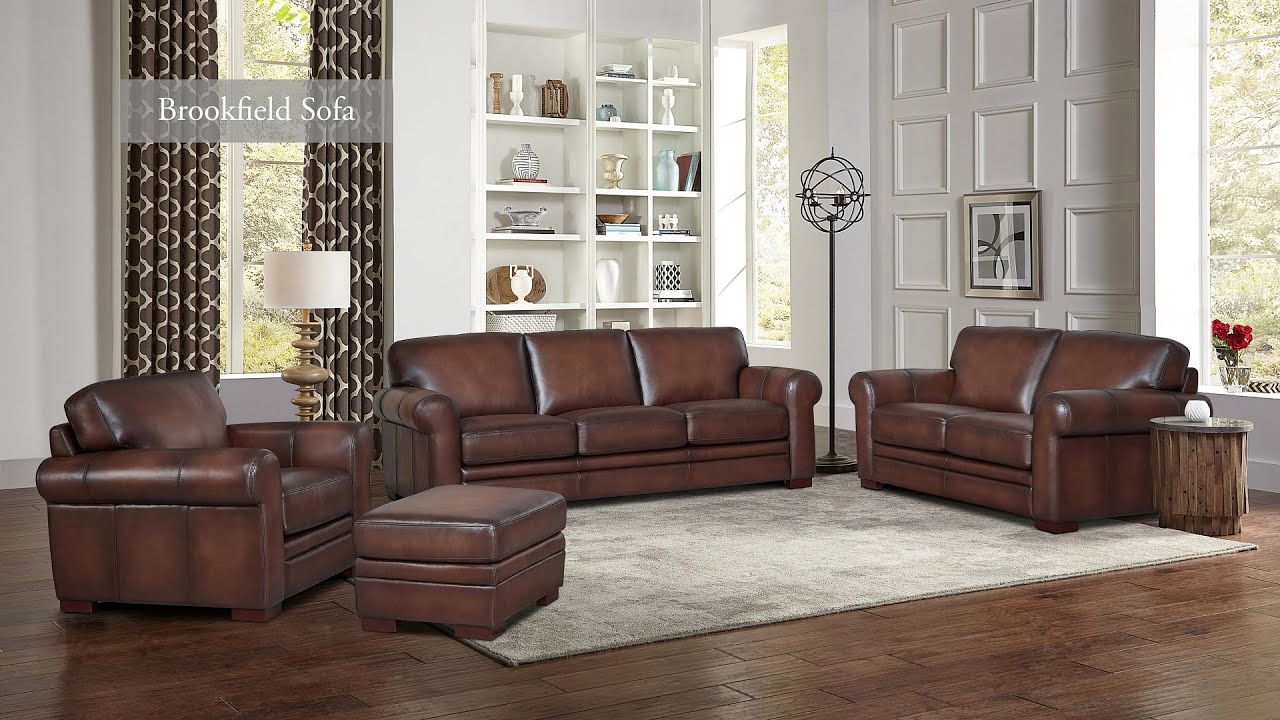 Hydeline Furniture Brookfield Top Grain Leather Sofa