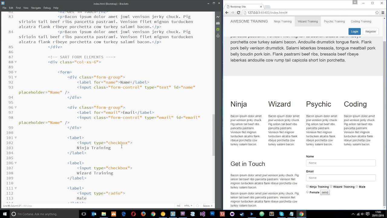 Bootstrap Tutorial   21   Styling Forms  1080 X 1920