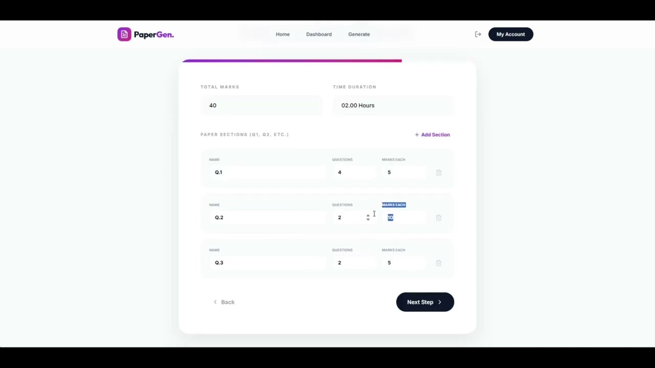 Smart Question Paper Generator