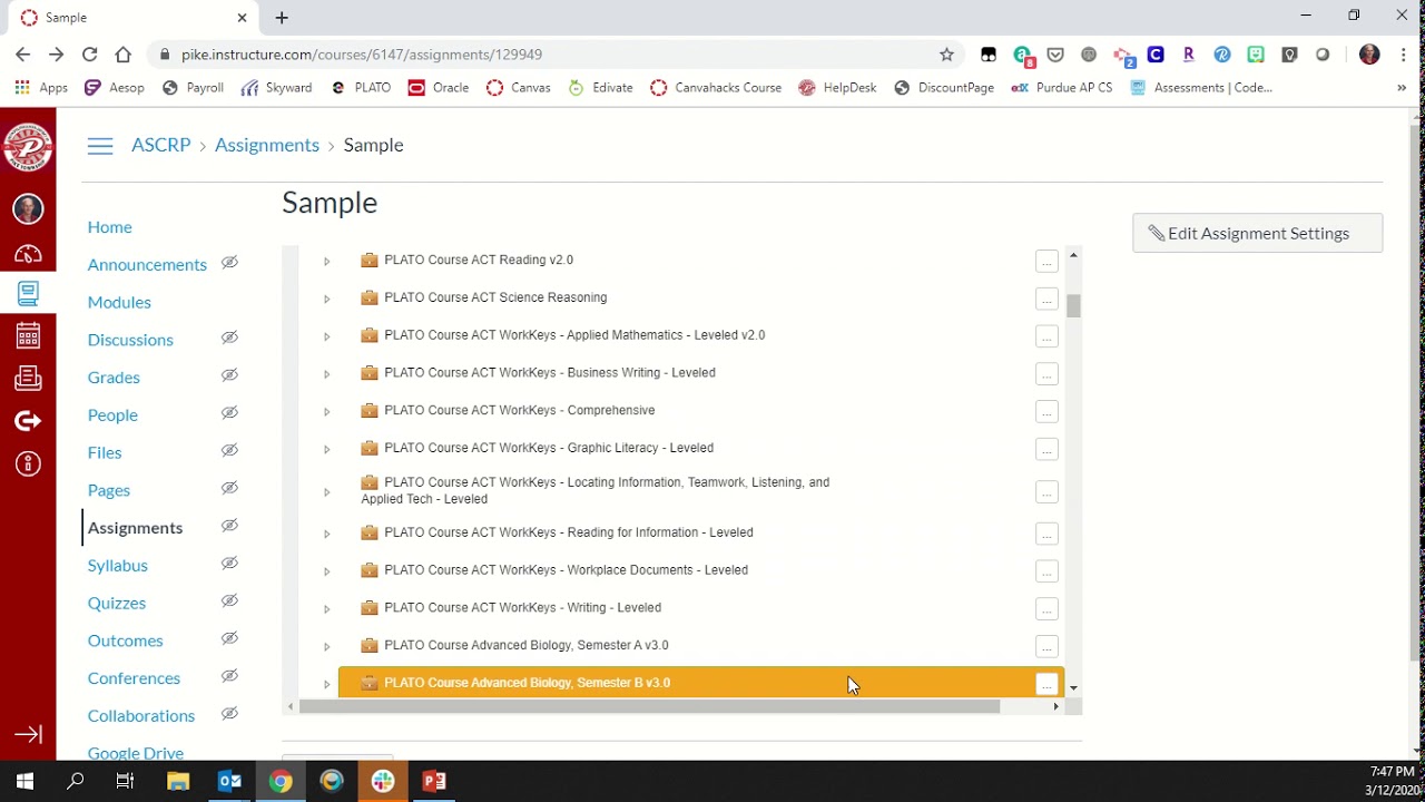 Edmentum-Canvas Integration