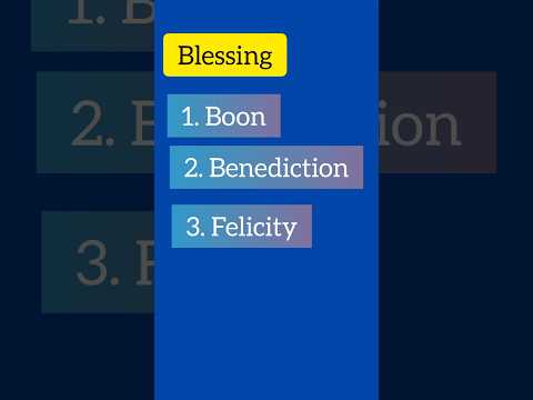 blessing synonym#english #learnenglish #vocabs #learnenglish #education