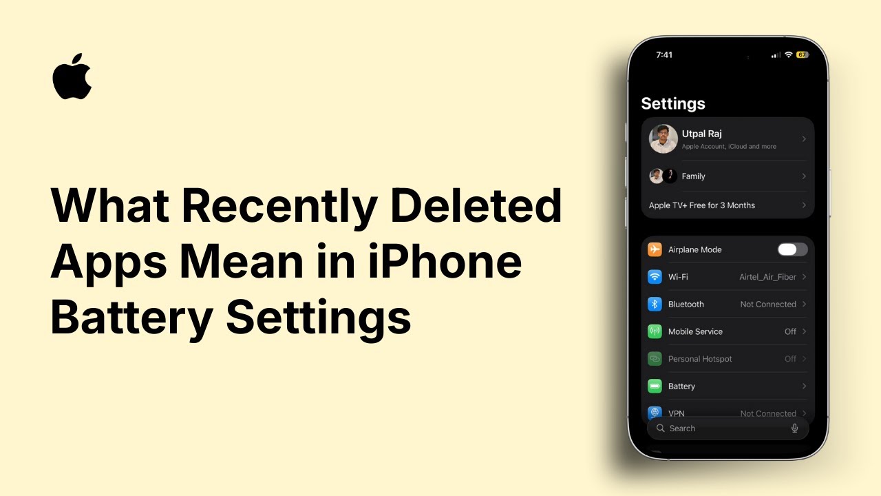 What Recently Deleted Apps Mean in iPhone Battery Settings