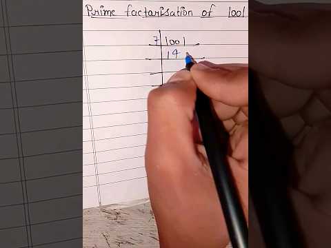 prime Factorisation of 1001 ☺️ || prime factors of 1001 #shorts