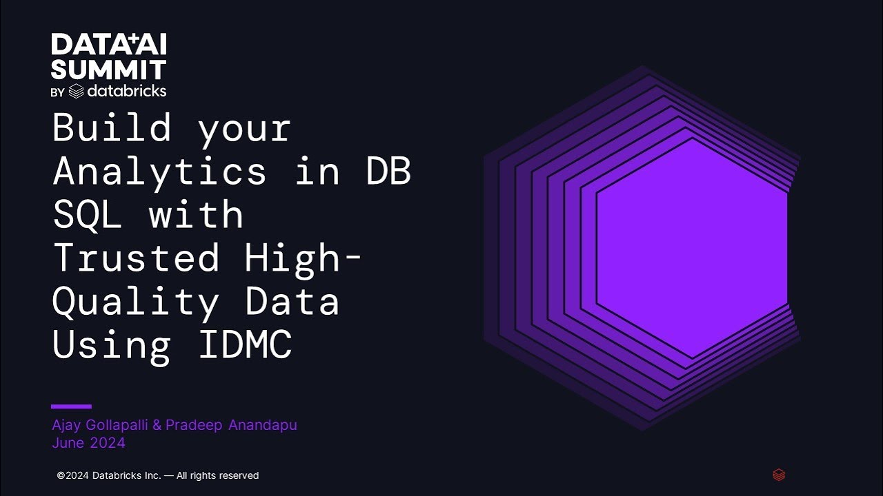 Sponsored by: Informatica |Build your Analytics in DB SQL with Trusted High-Quality Data Using IDMC
