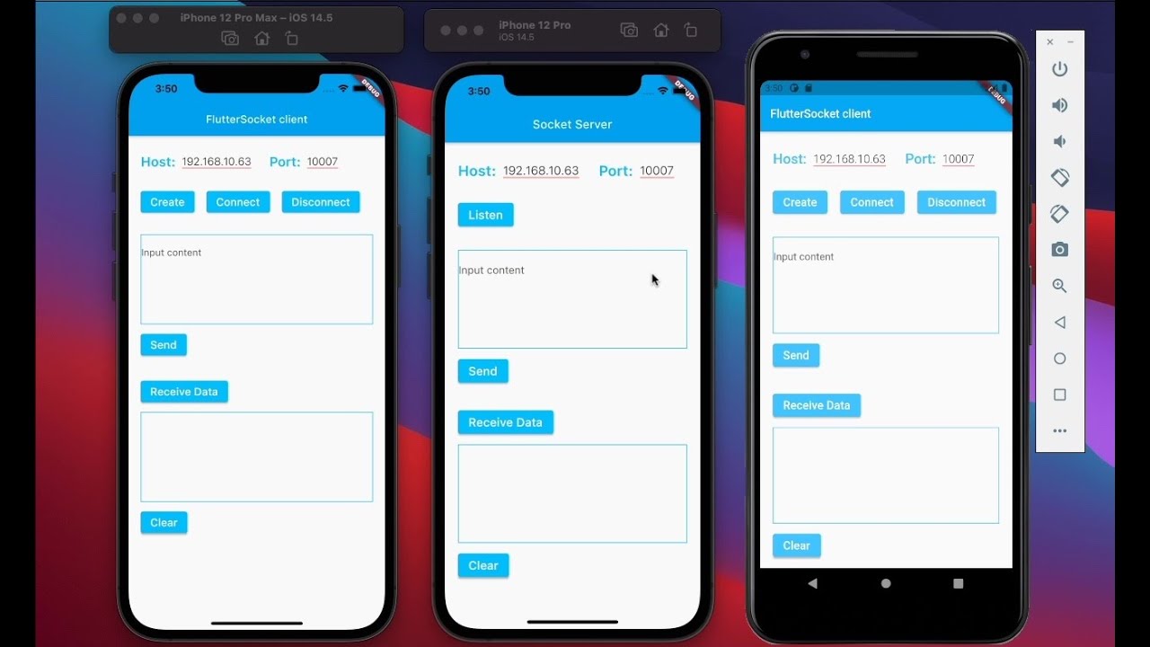 Example of use Flutter Socket Plugin