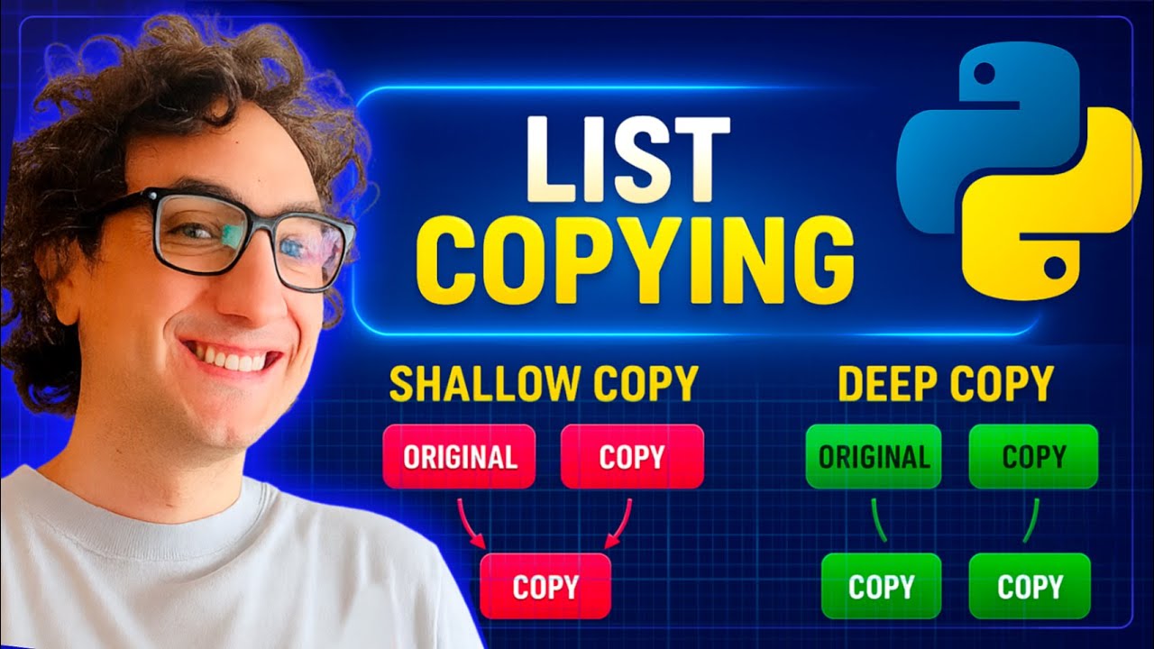 How to Copy Python Lists Safely (Visually Explained) | Shallow Copy vs Deepcopy | #Python Course 29