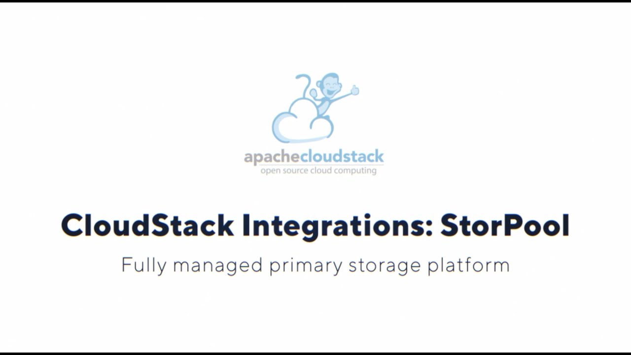 CloudStack Integrations StorPool Storage I High Performance Primary Storage Platform