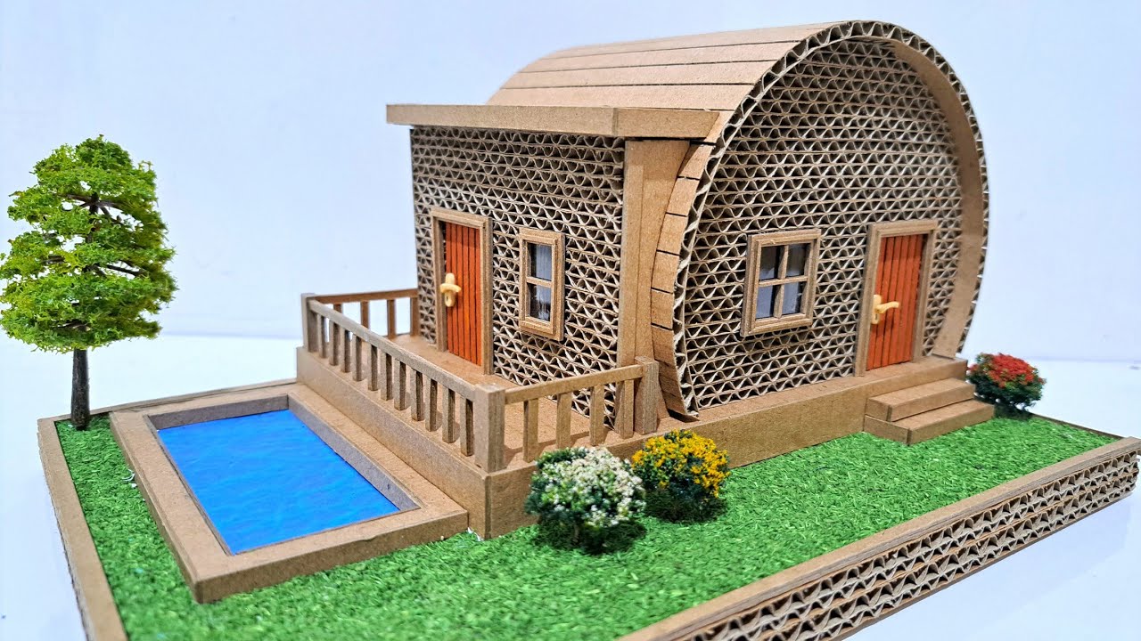 SAYA MENGUBAH KARDUS BEKAS DIY MENJADI MINIATUR RUMAH YANG MENAKJUBKAN