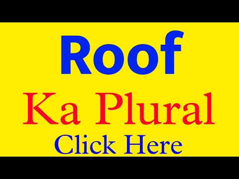 Roof ka plural | Roof plural | Roof plural form | plural form of Roof