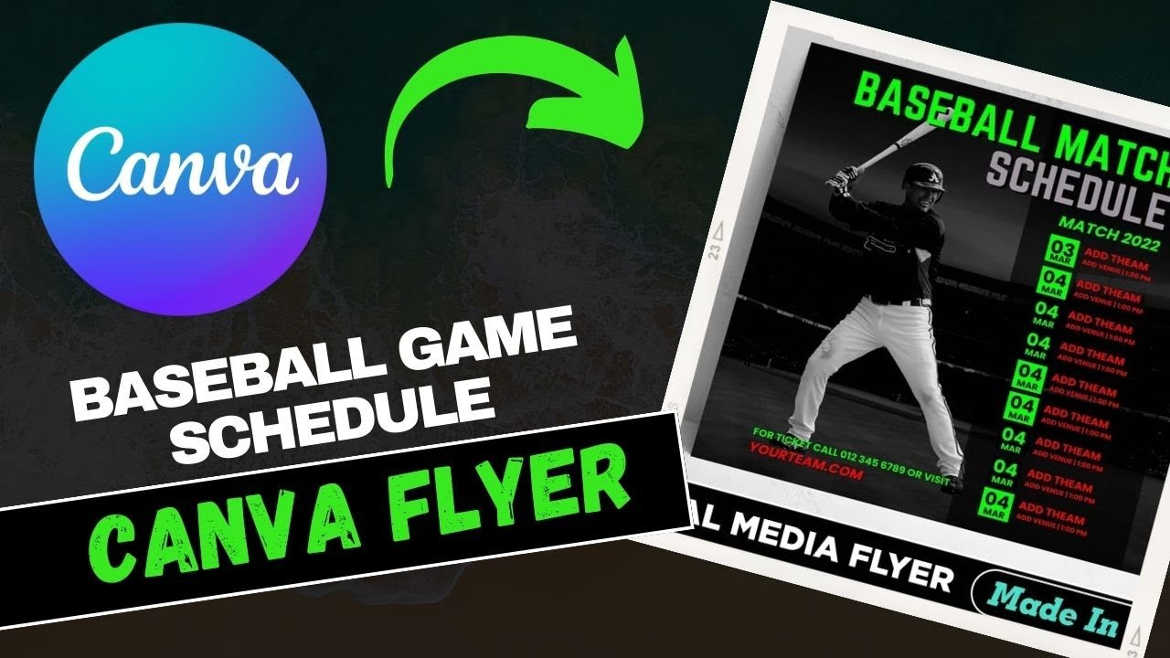Baseball Game Schedule Flyer