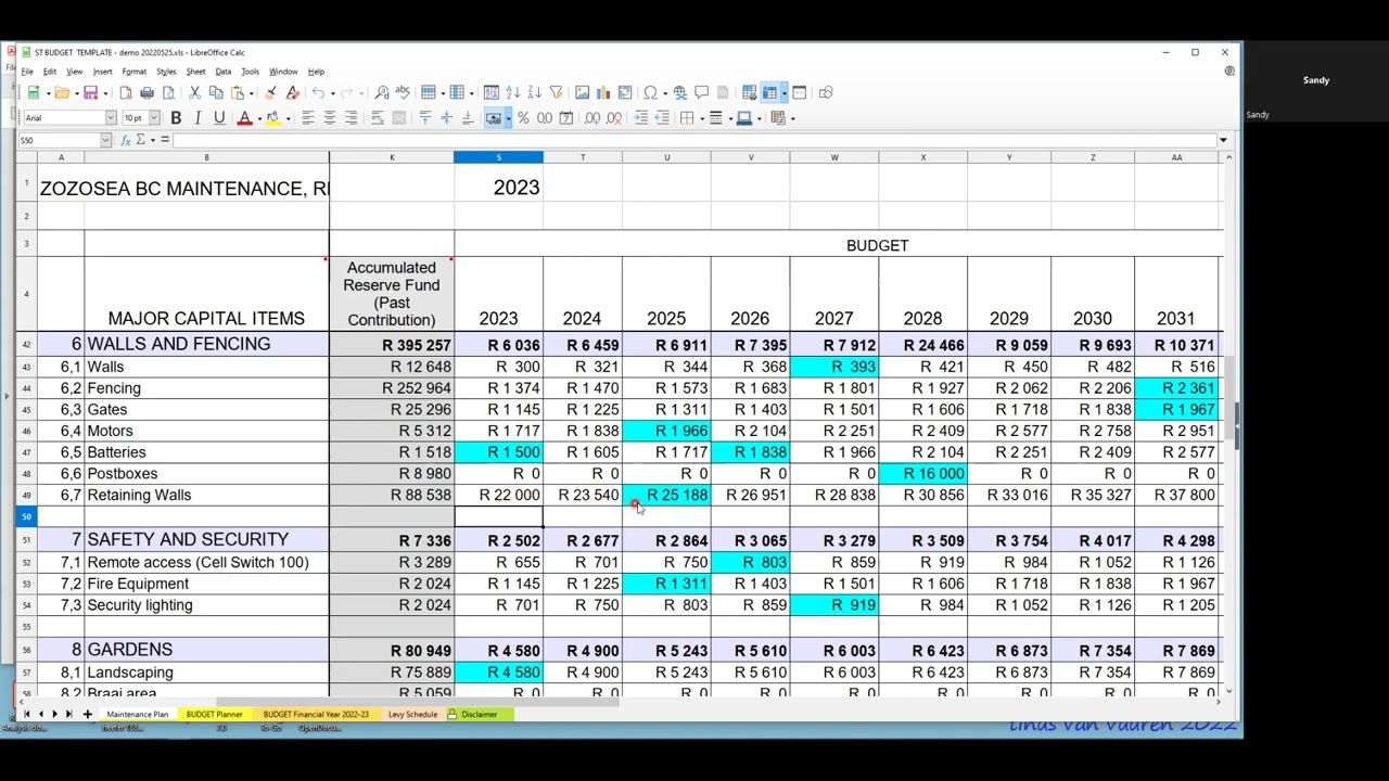 10 Year Maintenance Plan and Budget