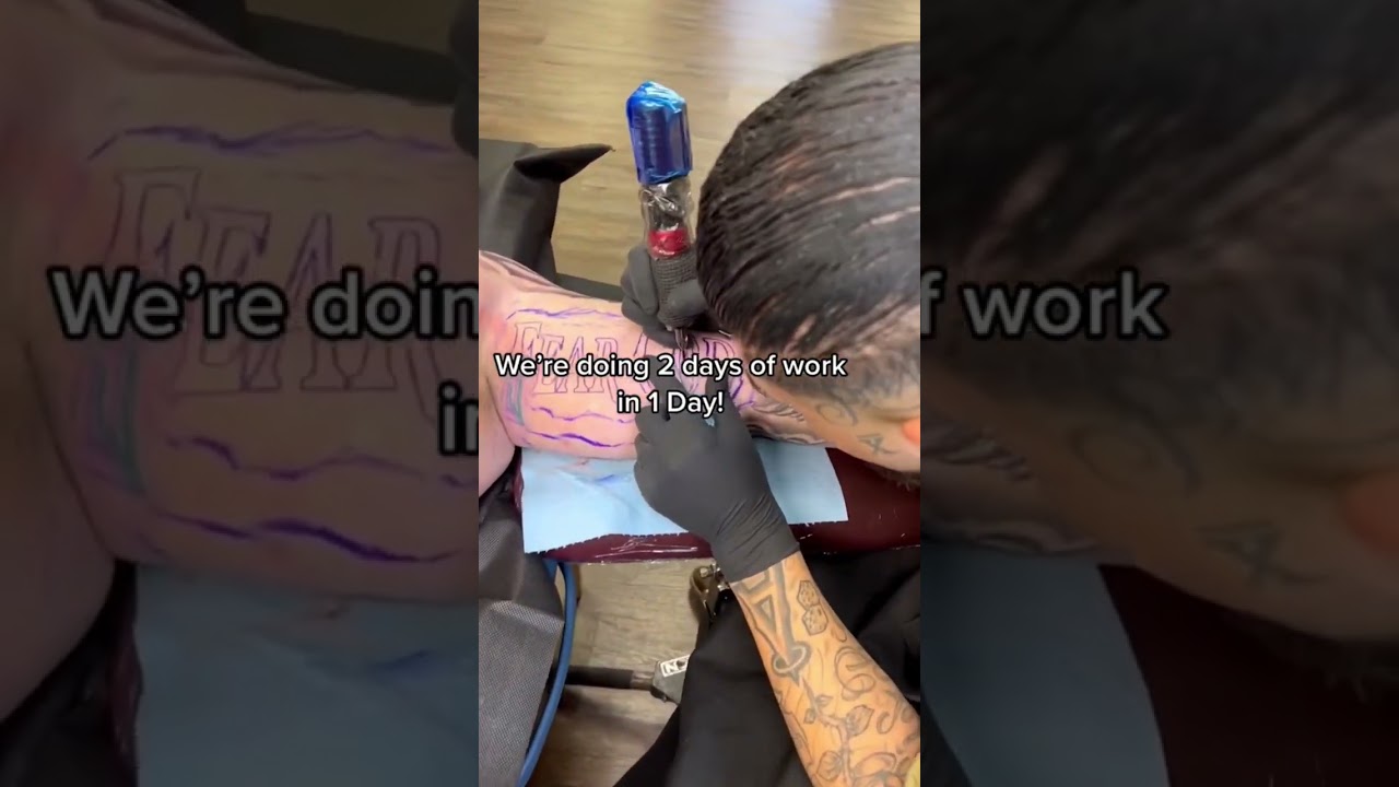 Half Sleeve Tattoo in 1 DAY! 😱 #tattoo #shorts #tattoovideo #tattooartist #viral #reels