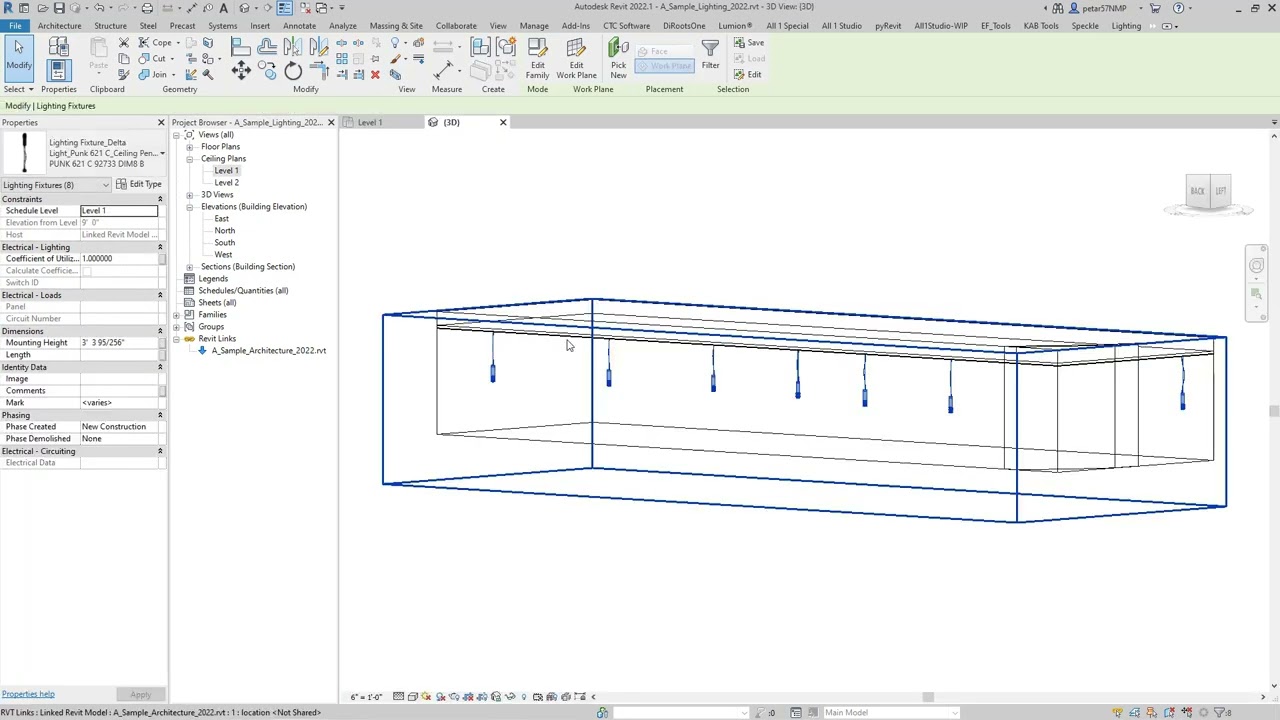 Revit Lighting Fixture Array By Path