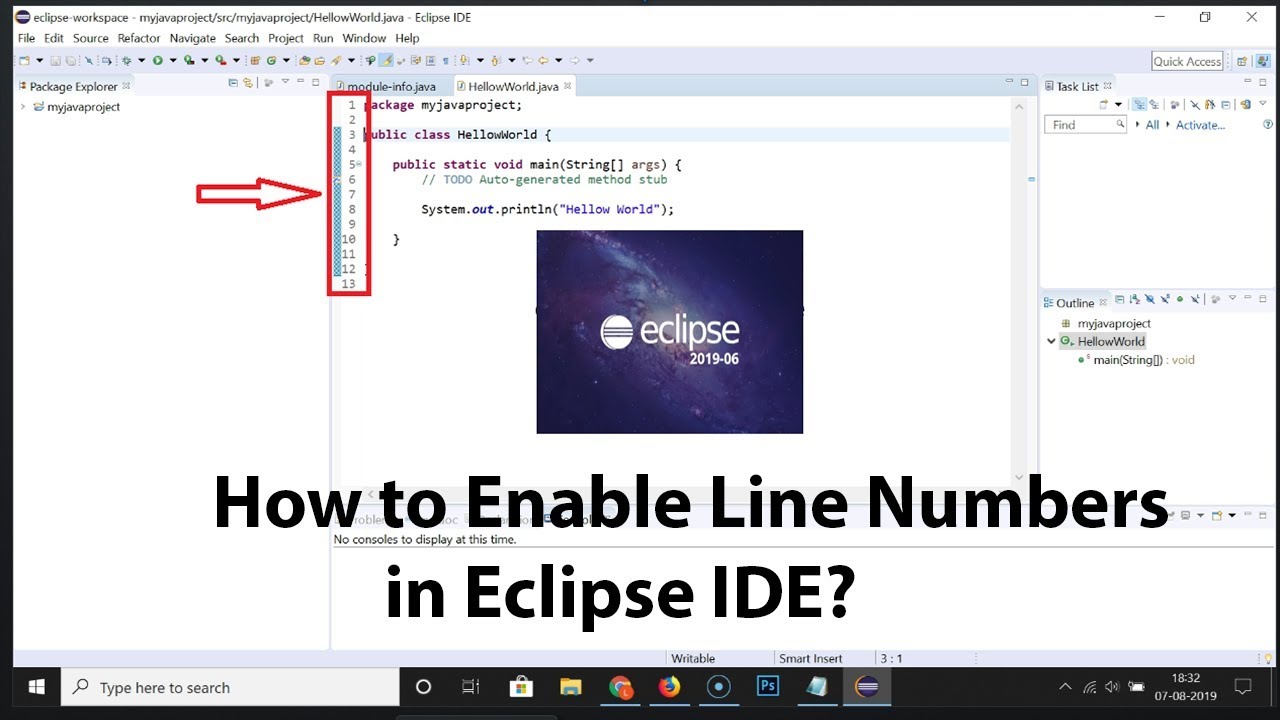 How to Enable Line Numbers in Eclipse IDE?