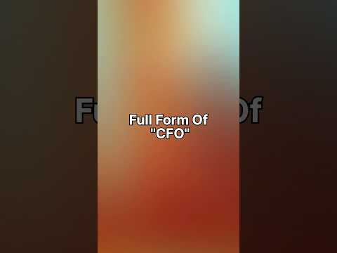 Full Form Of "CFO" #shorts #knowledge #computer #form #trend