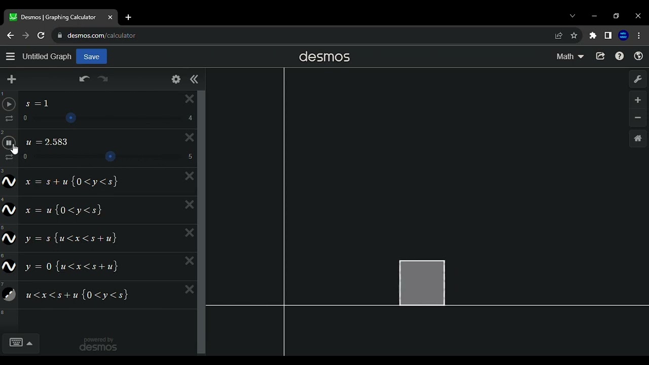 Square Animation Desmos