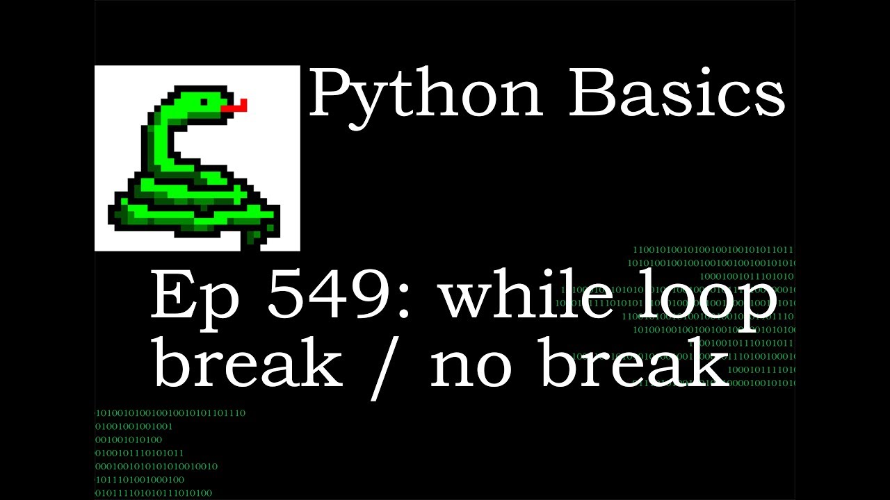 Python Basics Tutorial While Loop With and Without Break
