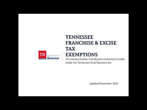 Franchise & Excise Tax - TN Investco Entities