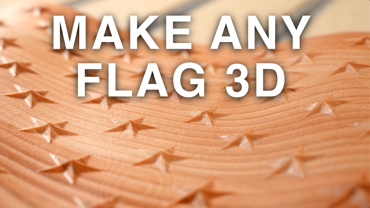 Machining A Wavy American Flag on a CNC Router 