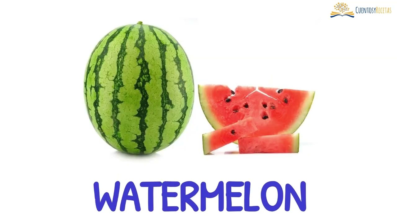 Flashcards Fruits Food | Aprende los alimentos en inglés | CuentosyRecetas.com