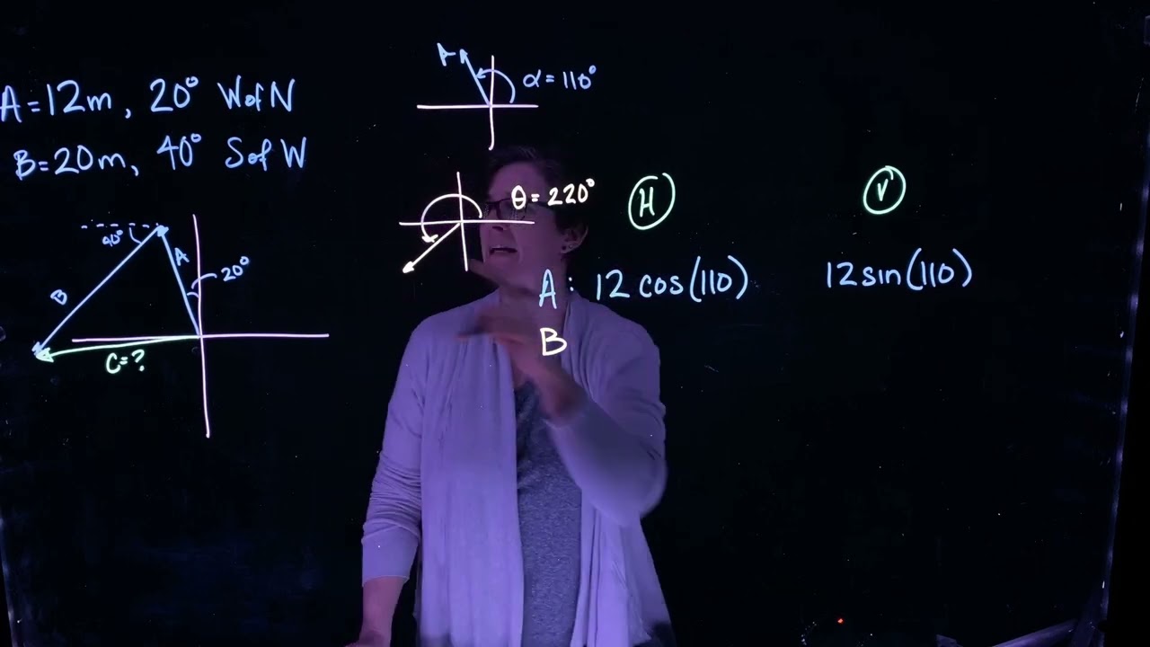 Vector Addition Example Problem - Walking