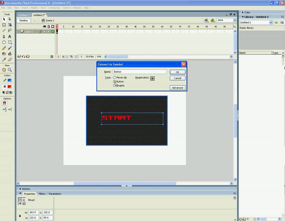 GGTutorial: Flash 8 simple button tutorial