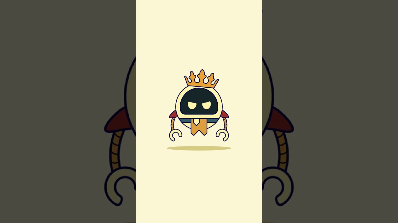 Cute egg king robot vector illustration