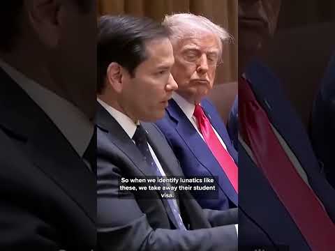 State Secretary Marco Rubio makes remarks on canceling student visas during cabinet meeting